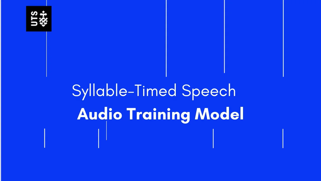 Syllable-Timed Speech Training Model