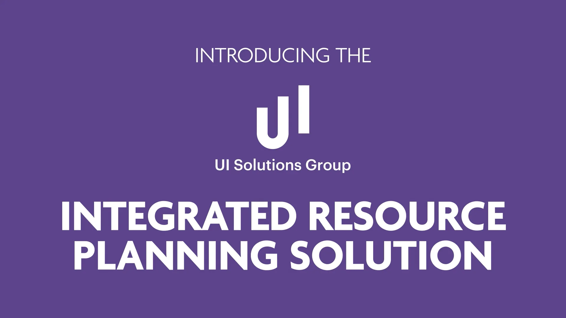 Integrated Resource Planning Solution