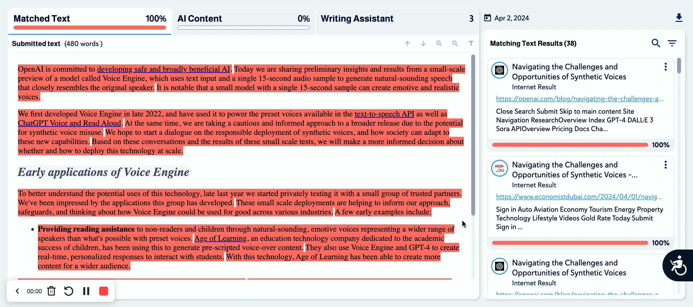 writing assistance walkthrough on Vimeo