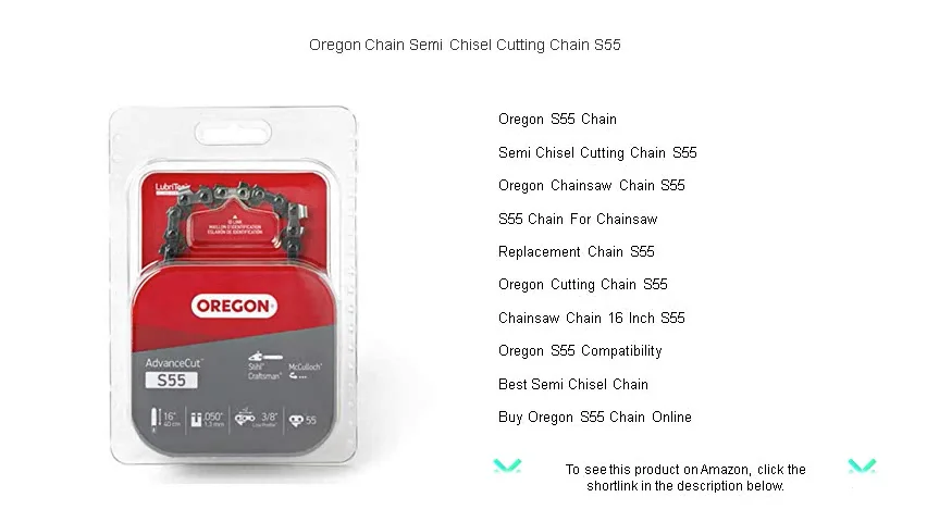 Oregon Chain Semi Chisel Cutting Chain S55 on Vimeo