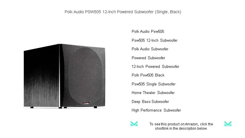 Polk Audio PSW505 12-Inch Powered Subwoofer (Single, Black) on Vimeo