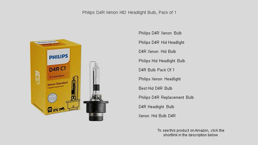 Philips D4R Xenon HID Headlight Bulb, Pack of 1
