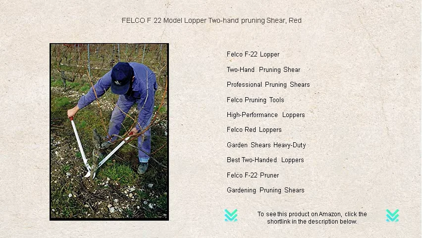 FELCO F 22 Model Lopper Two-hand pruning Shear, Red on Vimeo