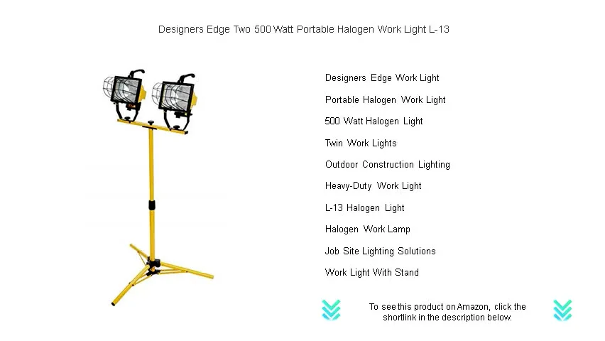 Designers Edge Two 500 Watt Portable Halogen Work Light L-13 on Vimeo