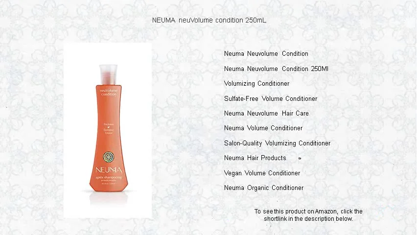 NEUMA neuVolume condition 250mL on Vimeo