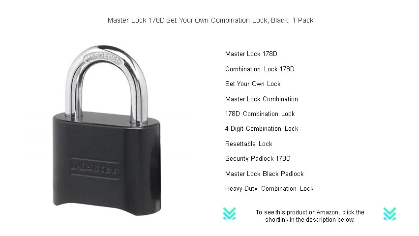 Master Lock 178D Set Your Own Combination Lock, Black, 1 Pack on Vimeo