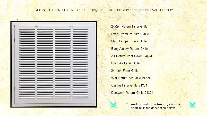 24 x 24 RETURN FILTER GRILLE - Easy Air FLow - Flat Stamped Face by ...