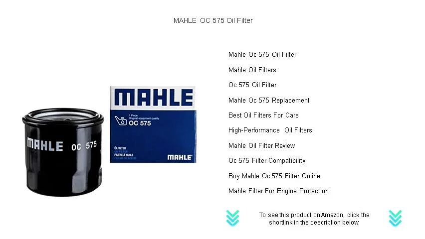 MAHLE OC 575 Oil Filter on Vimeo