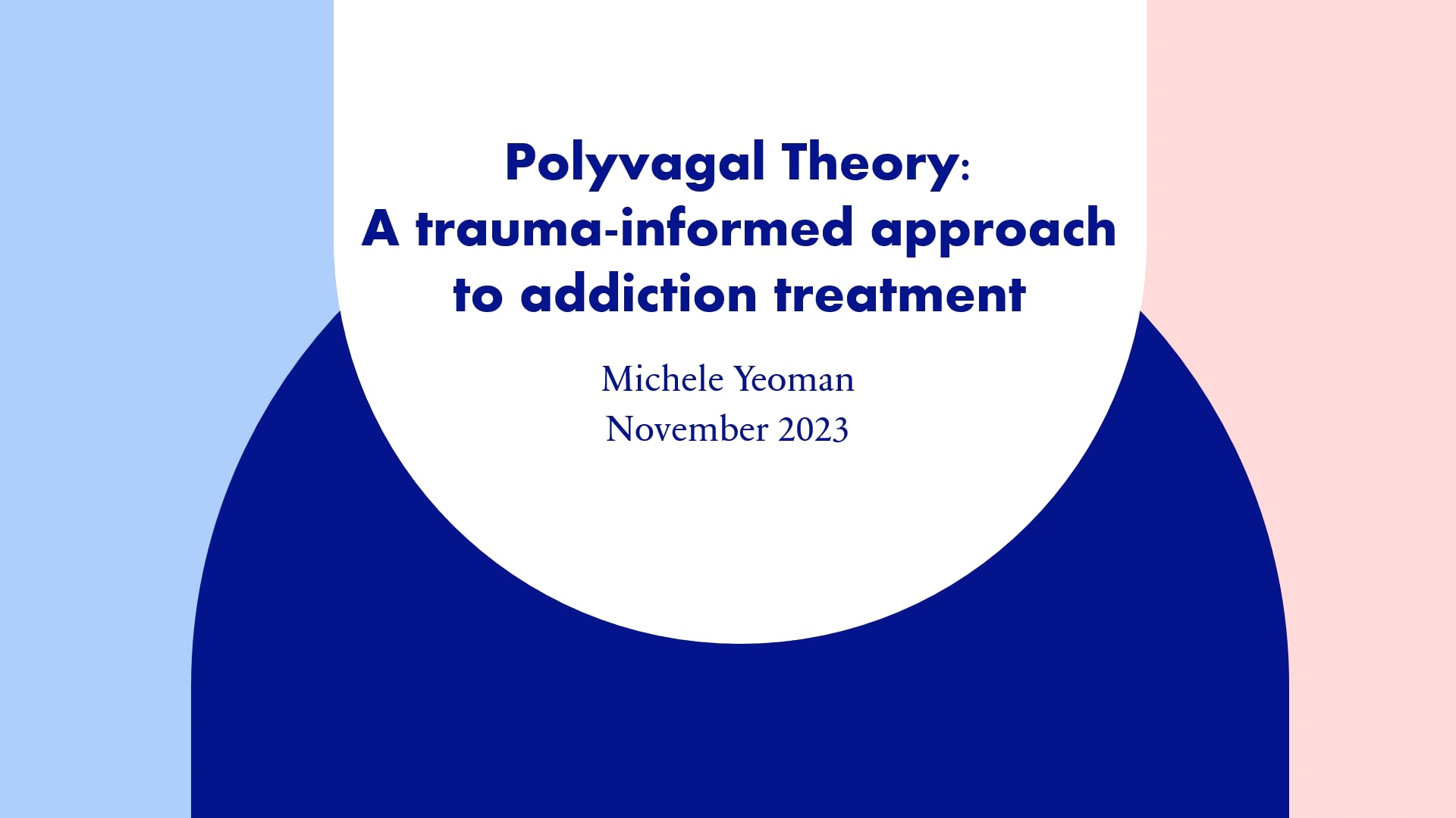 B4 Polyvagal Theory: A trauma-informed approach to addiction treatment