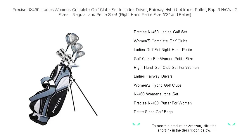 Precise NX460 Ladies Womens Complete Golf Clubs Set Includes Driver ...
