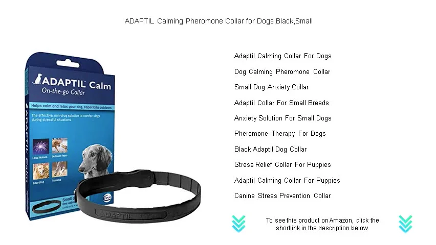 ADAPTIL Calming Pheromone Collar for Dogs,Black,Small