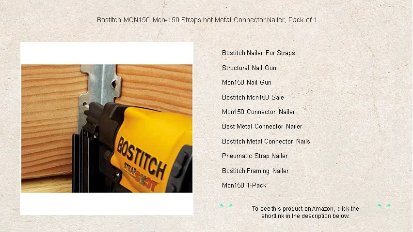 Bostitch MCN150 Mcn-150 Straps hot Metal Connector Nailer, Pack of 1 on ...