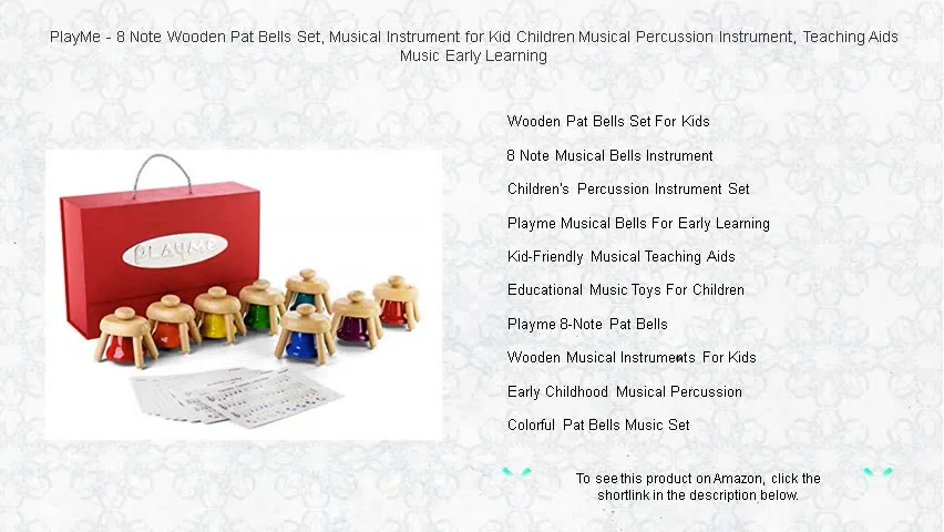 PlayMe - 8 Note Wooden Pat Bells Set, Musical Instrument for Kid ...