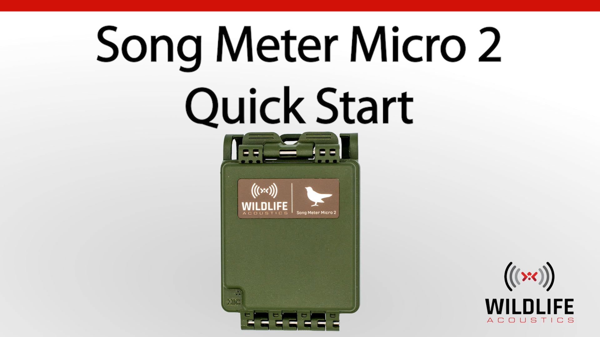 Song Meter Micro 2 Quick Start | Videos & Movies on Vimeo