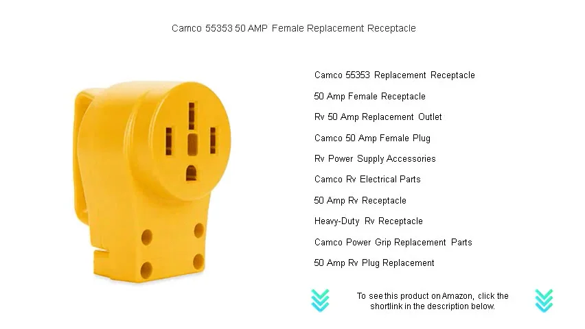 Camco 55353 50 AMP Female Replacement Receptacle