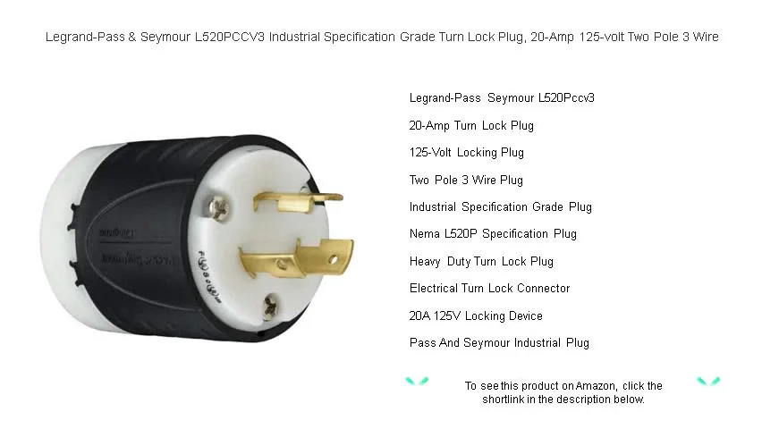 Legrand-Pass & Seymour L520PCCV3 Industrial Specification Grade Turn ...