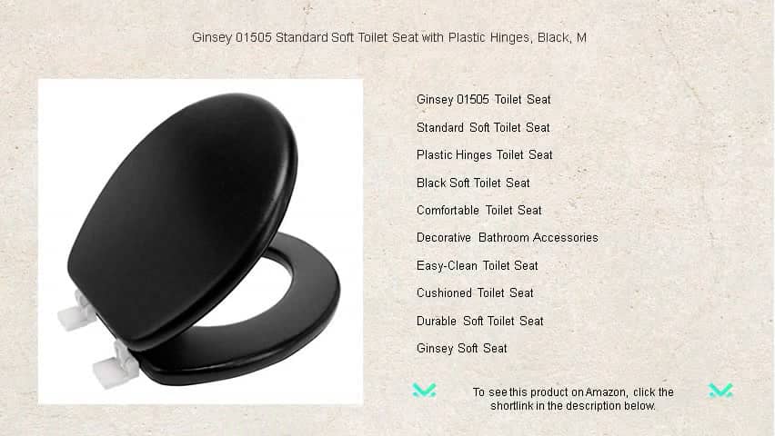 Ginsey 01505 Standard Soft Toilet Seat with Plastic Hinges, Black, M on ...