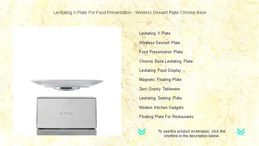 Levitating X Plate For Food Presentation - Wireless Dessert Plate ...