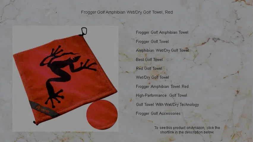 Frogger Golf Amphibian Wet/Dry Golf Towel, Red on Vimeo