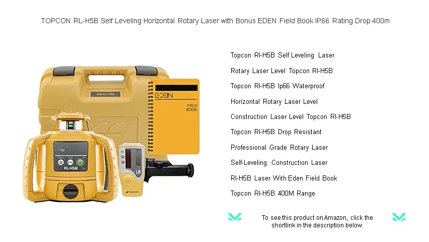 TOPCON RL-H5B Self Leveling Horizontal Rotary Laser with Bonus EDEN ...
