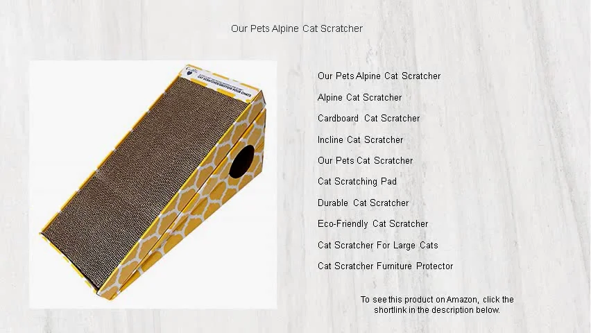 Our Pets Alpine Cat Scratcher on Vimeo