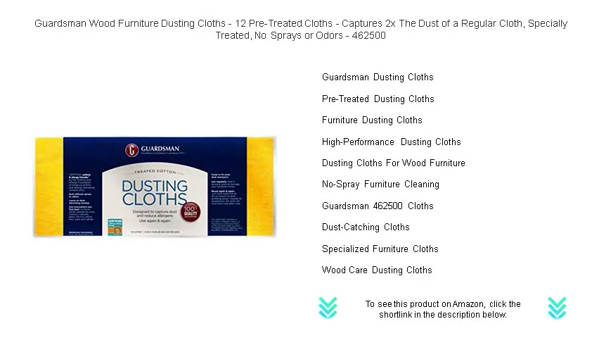 Guardsman Wood Furniture Dusting Cloths - 12 Pre-Treated Cloths ...