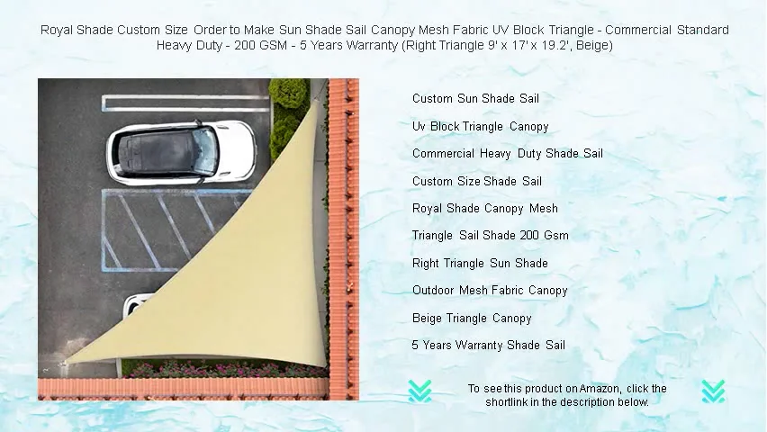 Royal Shade Custom Size Order to Make Sun Shade Sail Canopy Mesh Fabric ...