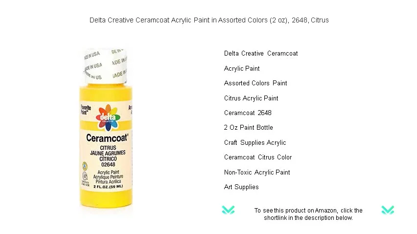 Delta Creative Ceramcoat Acrylic Paint in Assorted Colors (2 oz), 2648 ...