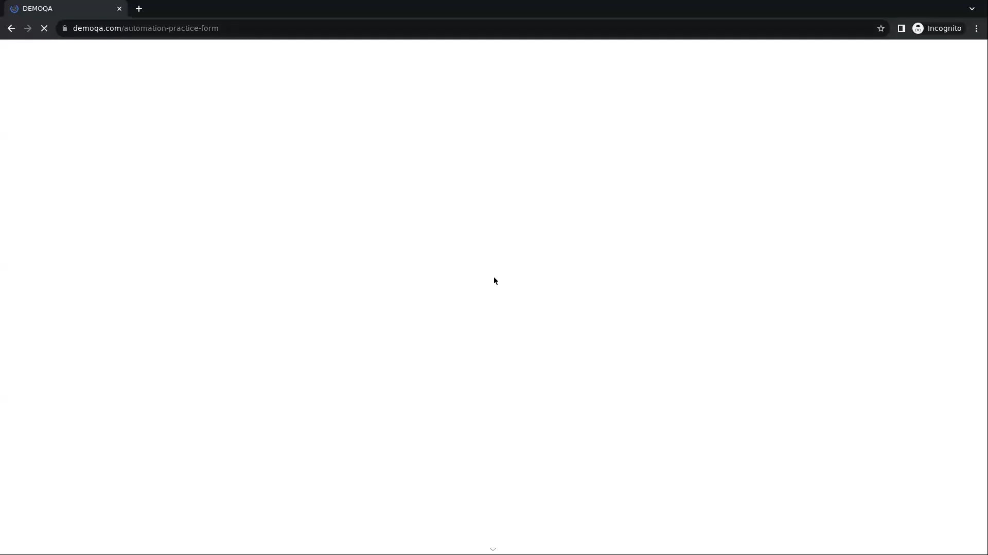 DemoQA Practice Form on Vimeo