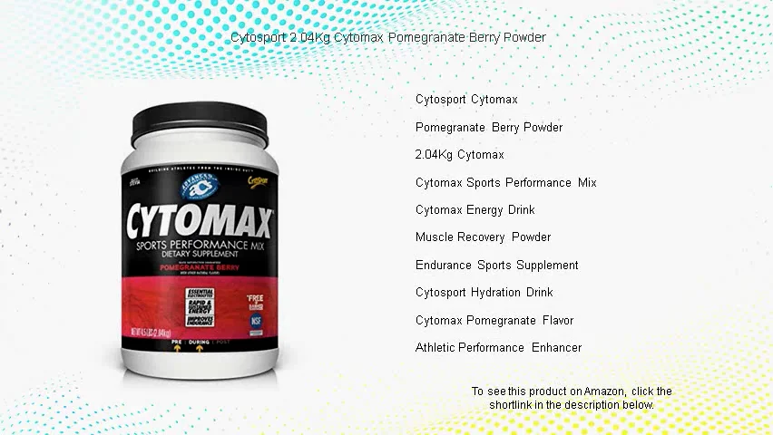 Cytosport 2.04Kg Cytomax Pomegranate Berry Powder on Vimeo
