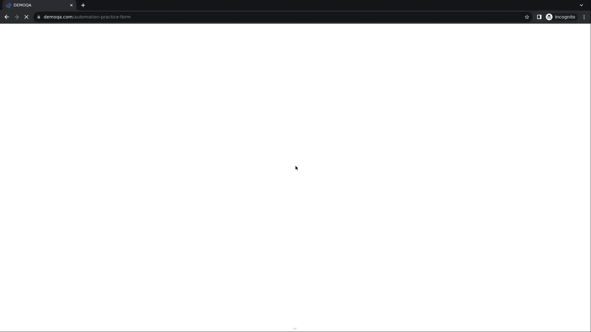 DemoQA Practice Form on Vimeo