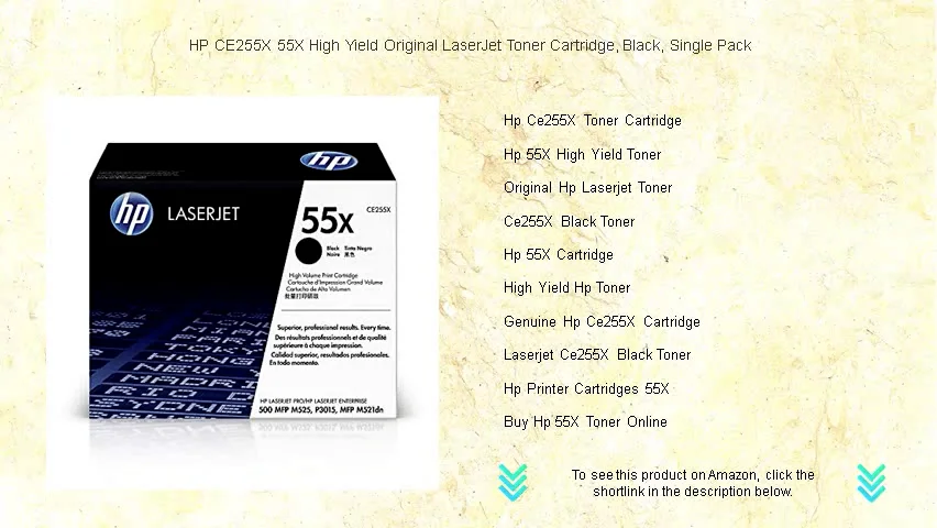 HP CE255X 55X High Yield Original LaserJet Toner Cartridge, Black ...