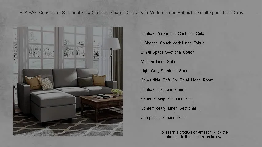 HONBAY Convertible Sectional Sofa Couch, L-Shaped Couch with Modern ...