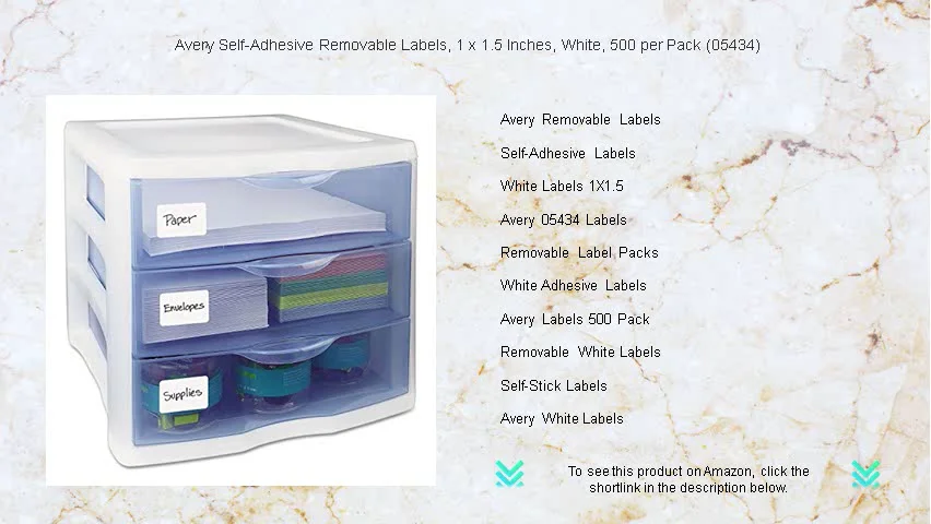 Avery Self-Adhesive Removable Labels, 1 x 1.5 Inches, White, 500 per ...
