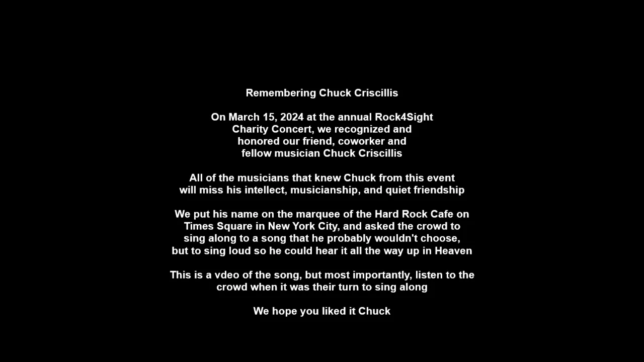 Remembering Chuck (HD) on Vimeo