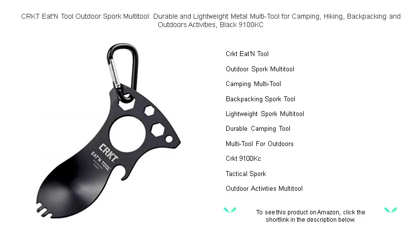 CRKT Eat'N Tool Outdoor Spork Multitool: Durable and Lightweight Metal ...