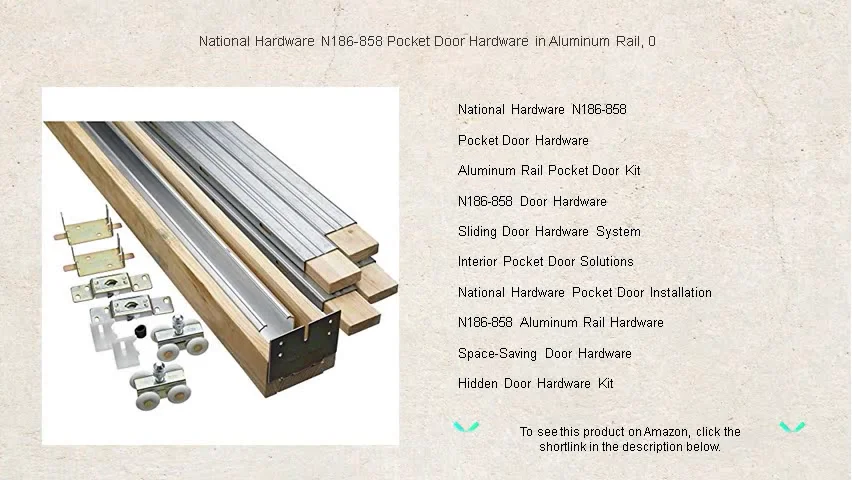 National Hardware N186-858 Pocket Door Hardware in Aluminum Rail, 0