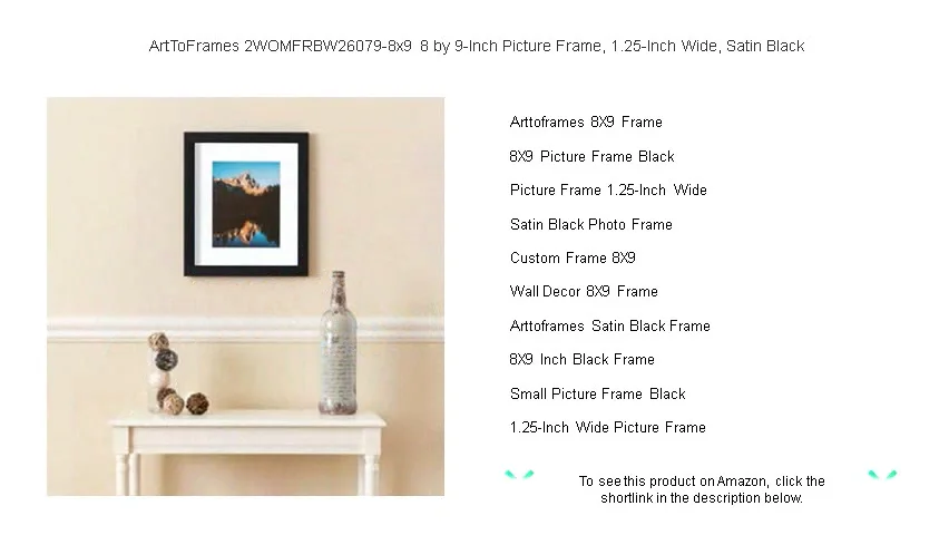 ArtToFrames 2WOMFRBW26079-8x9 8 by 9-Inch Picture Frame, 1.25-Inch Wide ...