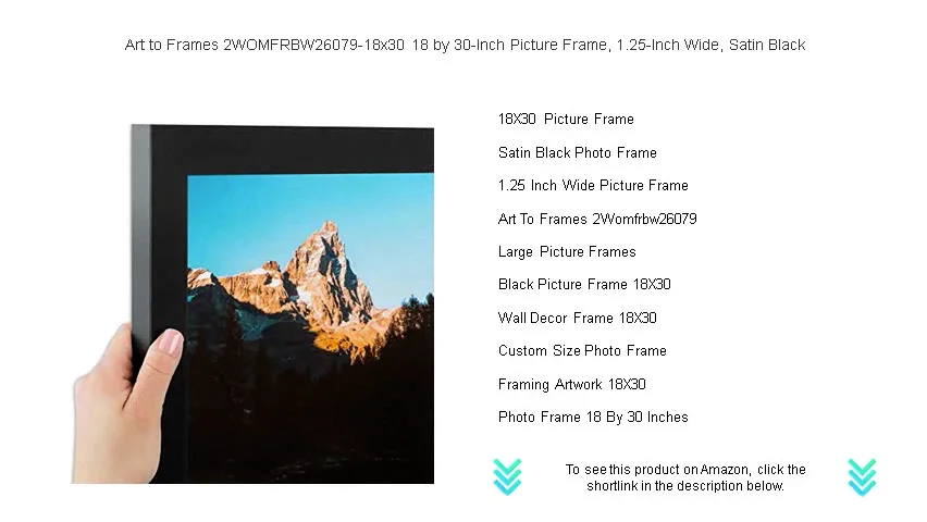 Art to Frames 2WOMFRBW26079-18x30 18 by 30-Inch Picture Frame, 1.25 ...