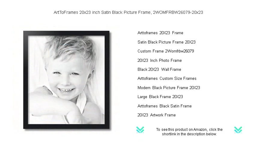 ArtToFrames 20x23 inch Satin Black Picture Frame, 2WOMFRBW26079-20x23 ...