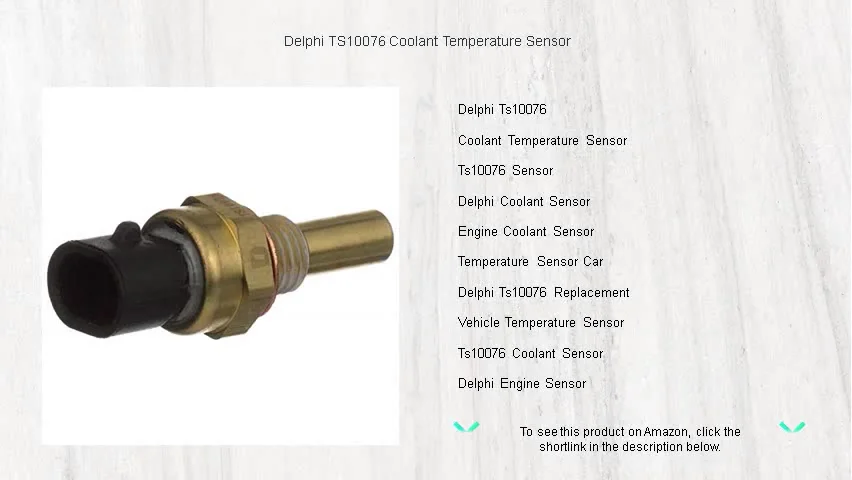 Delphi TS10076 Coolant Temperature Sensor on Vimeo