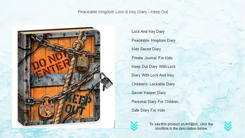 Peaceable Kingdom Lock & Key Diary - Keep Out on Vimeo