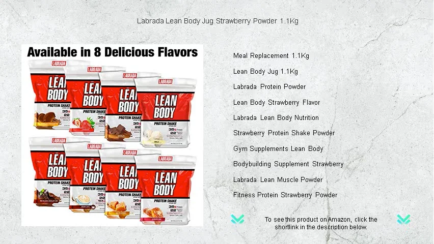 Labrada Lean Body Jug Strawberry Powder 1.1Kg on Vimeo