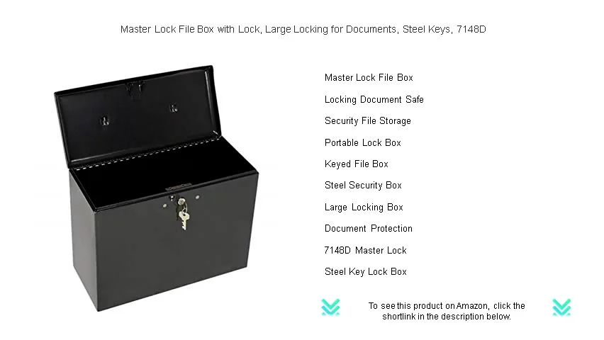 Master Lock File Box with Lock, Large Locking for Documents, Steel Keys ...