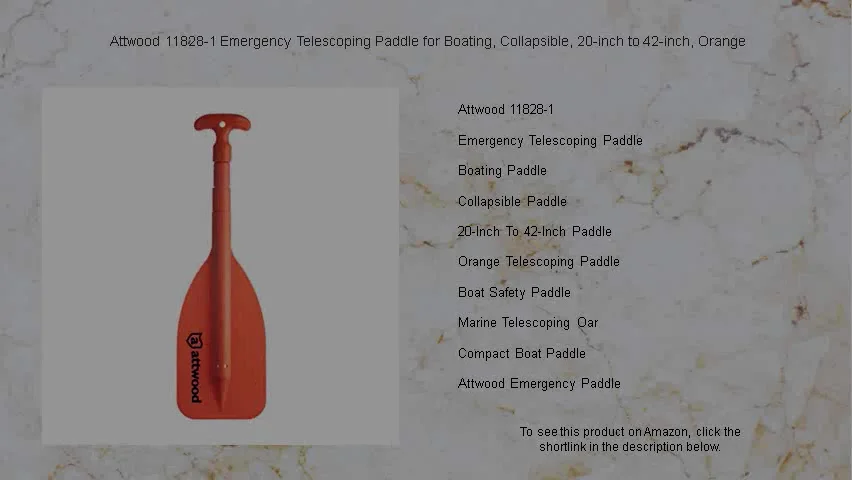 Attwood 11828-1 Emergency Telescoping Paddle for Boating, Collapsible ...