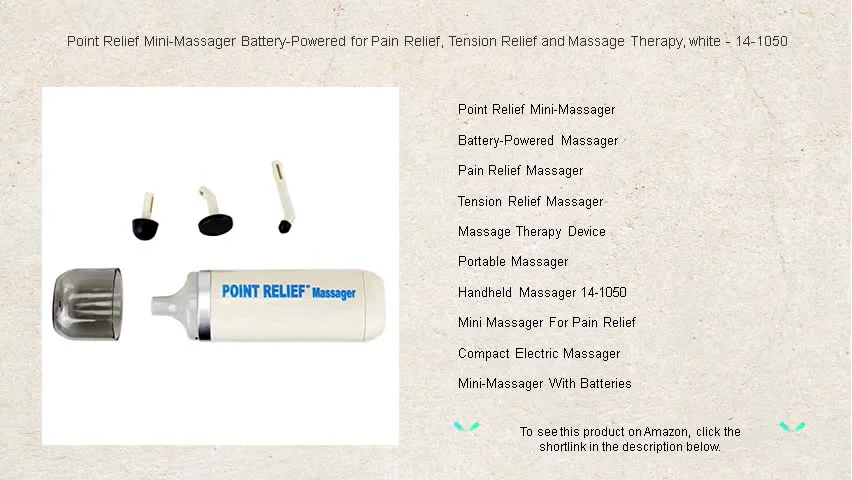 Point Relief Mini-Massager Battery-Powered for Pain Relief, Tension ...