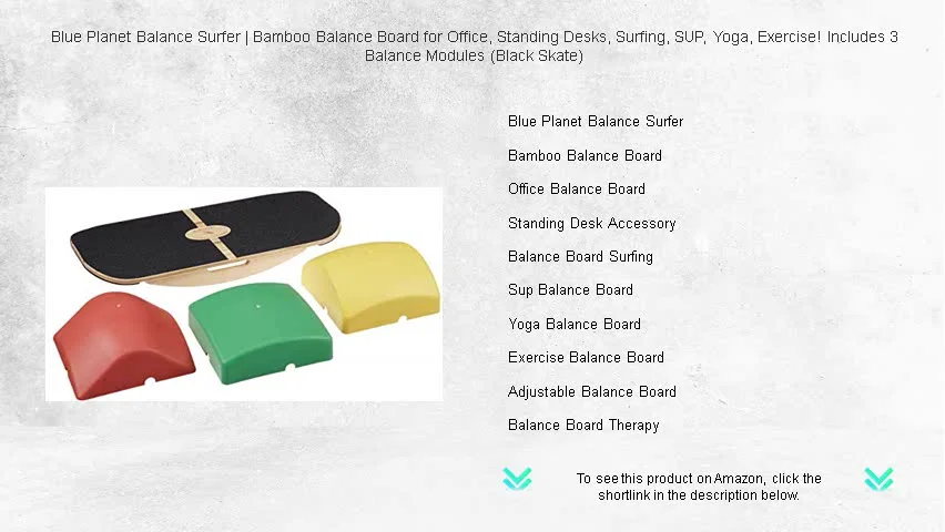 Blue Planet Balance Surfer | Bamboo Balance Board for Office, Standing ...