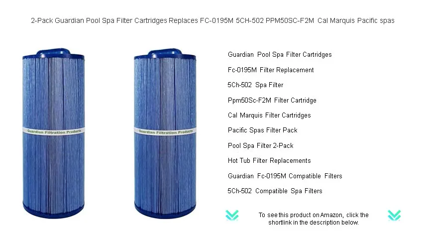 2-Pack Guardian Pool Spa Filter Cartridges Replaces FC-0195M 5CH-502 ...