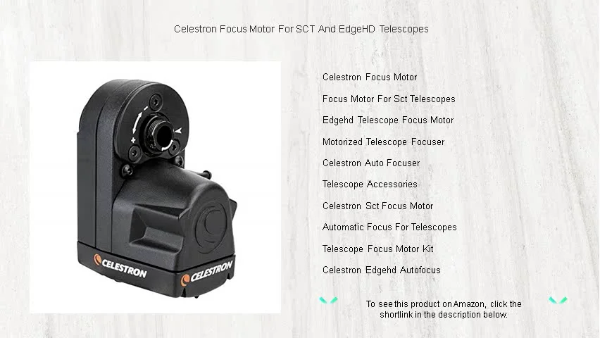 Celestron Focus Motor For SCT And EdgeHD Telescopes