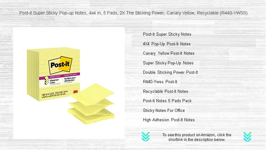 Post-it Super Sticky Pop-up Notes, 4x4 in, 5 Pads, 2X The Sticking ...